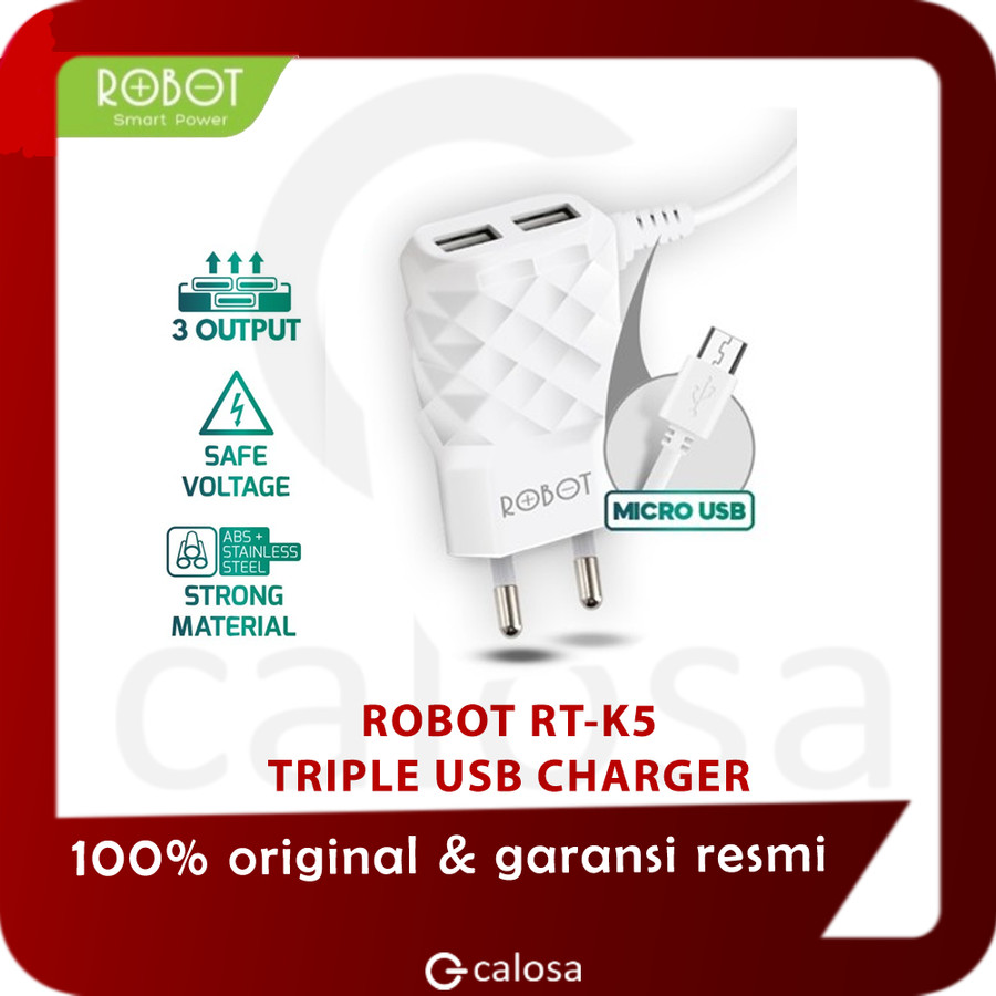 CHARGER ROBOT RT-K5 WHITE - CALOSA STORE